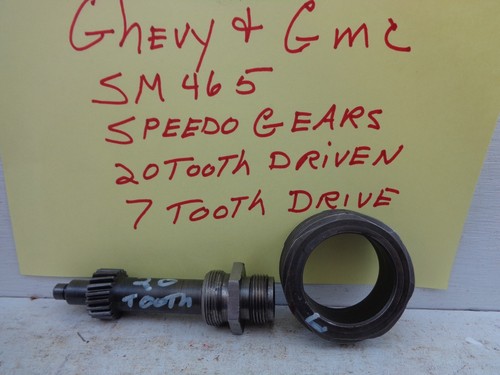 GM TRUCK 4SP SM465 TRANS SPEDOMETER GEARS 2W/D 20T DRIVEN 7 T DRIVE | eBay