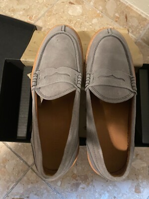 NEW Allen Edmonds FREEPORT WEATHERPROOF Grey Suede Penny Loafers US9(3E ...