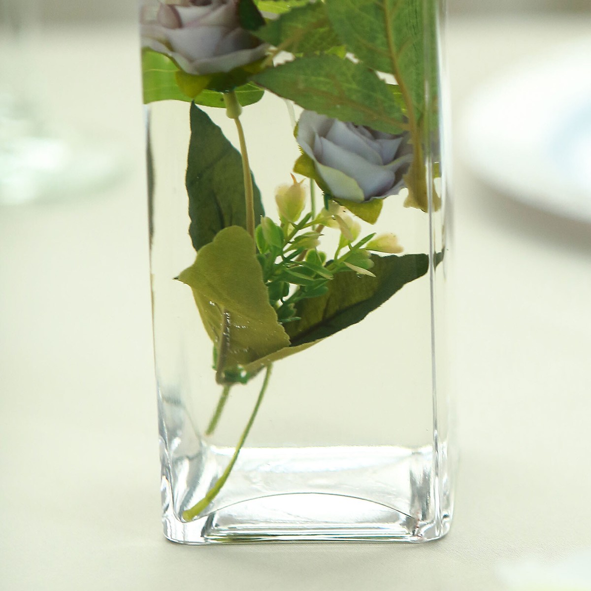 Tall Square Vase Wedding Centerpieces Set Of 6 Square Glass Vases 5"