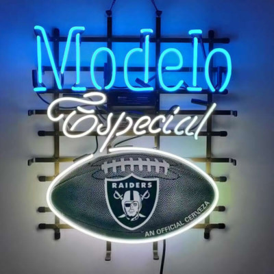 Modelo Especial Beer Las Vegas Raiders 24"x20" Neon Light Sign Lamp Man ...