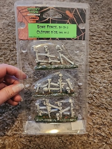 Lemax Spooky Town Collection Bone Fence New Set Of 3 | eBay
