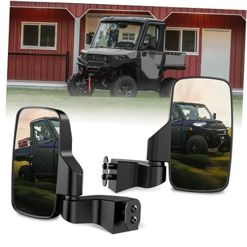 Ranger Side Rear View Mirrors Full-Door Mounted, UTV Side Mirrors for ...