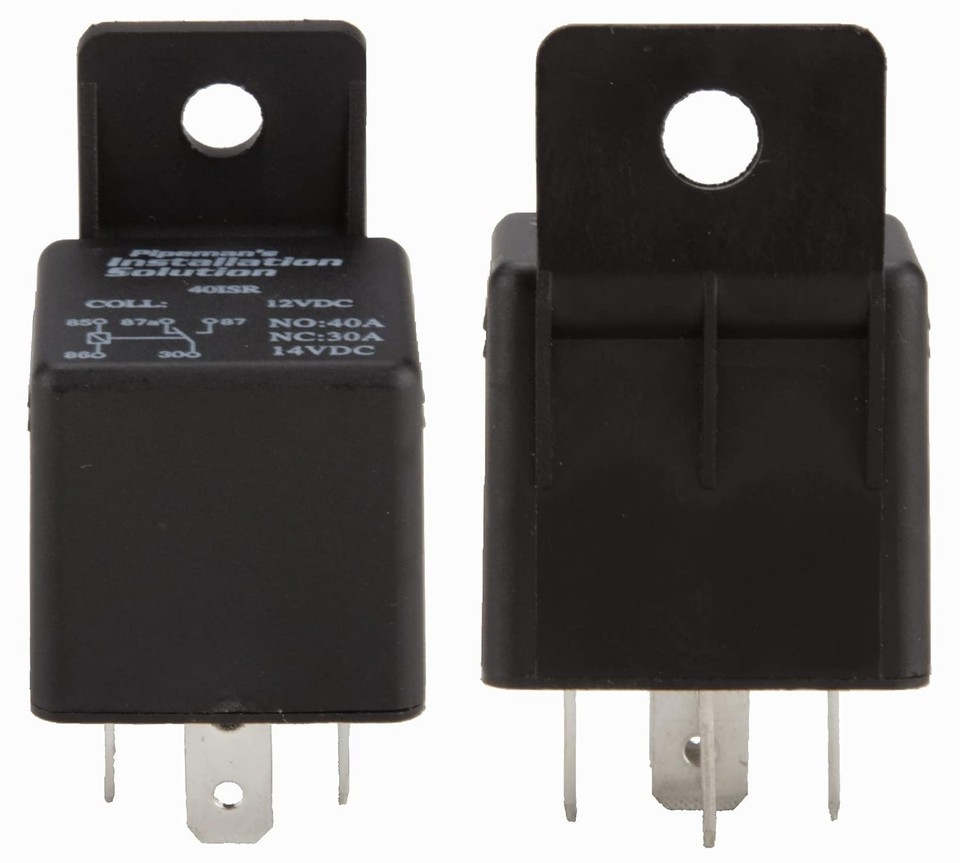 2 Pack 12 Volt 40 Amp SPDT Automotive Relay 5 Pin with Mounting Tab | eBay