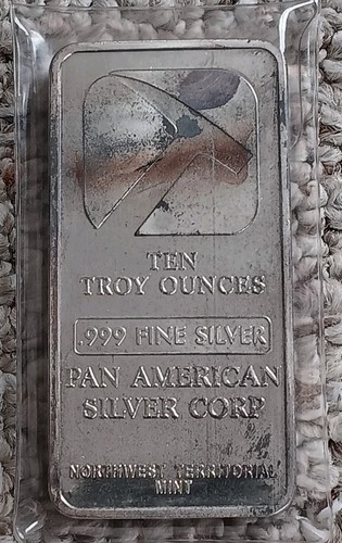 Pan American Silver Corp Ten Troy Ounces .999 Silver Bar Toned | eBay