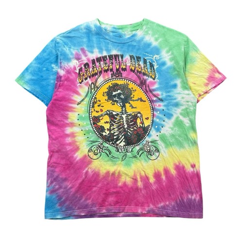 Grateful Dead T Shirt Men Large Tie Dye Band Tee Graphic Tee Colorful ...