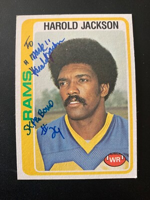Harold Jackson Signed 1978 Topps Card Los Angeles Rams Autograph COA TO ...