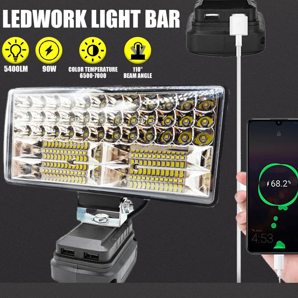 LED Work Light Workshop Flashlights Torch Camping For Makita Li-Ion ...