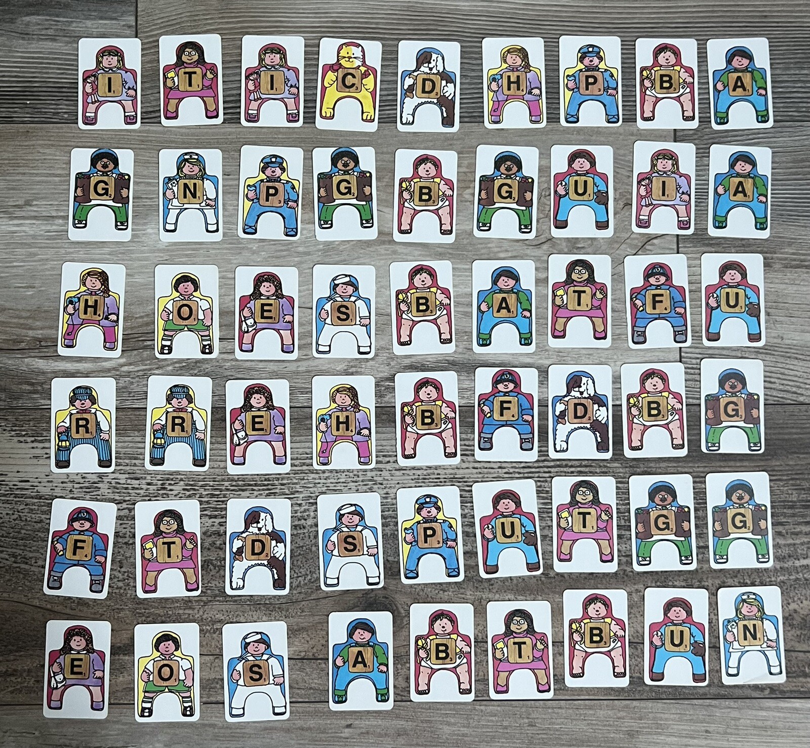 Vintage 1985 scrabble people Letter Matching board game RARE! AWESOME 😎 ...