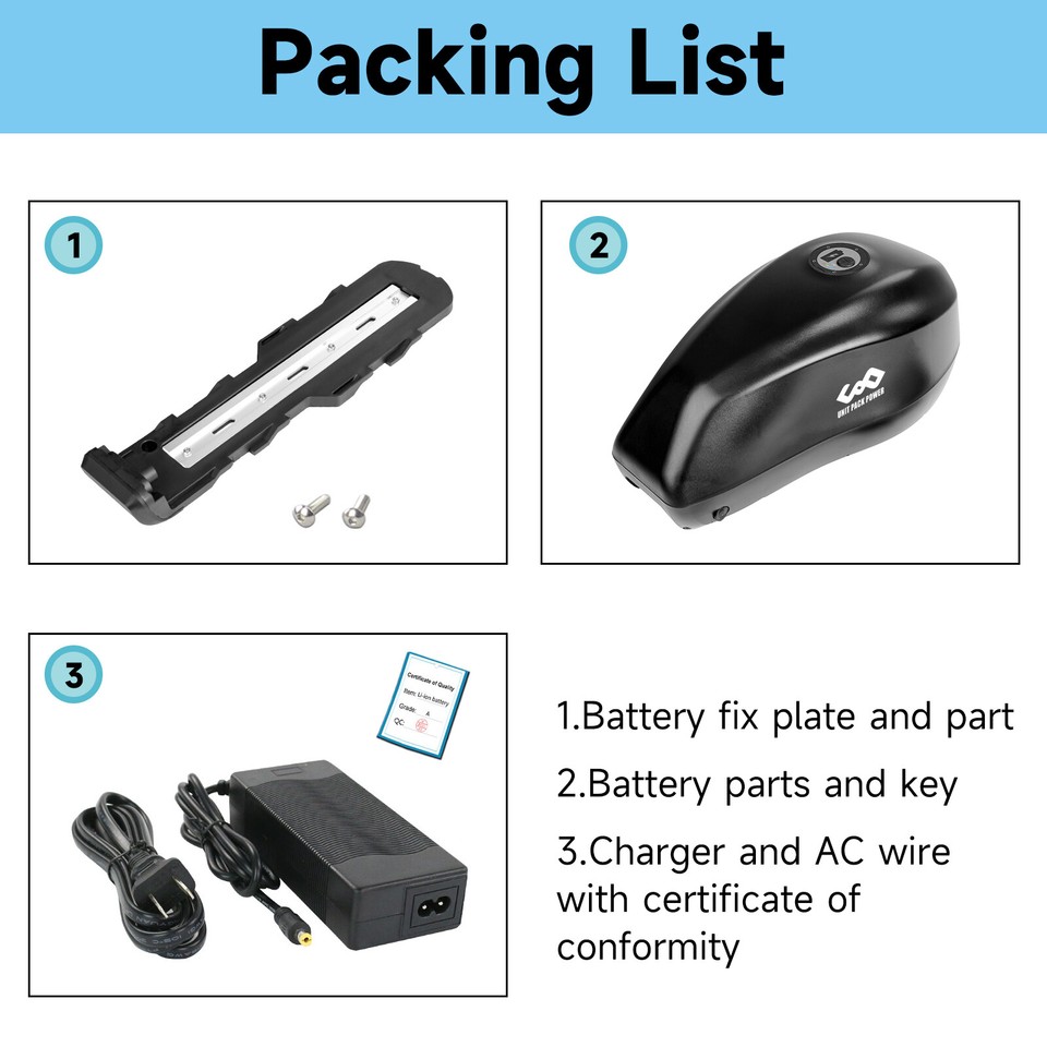 52V 28.8Ah/60V 24Ah Fuel Tank Battery Li-ion Pack for 1500W 2000W ...