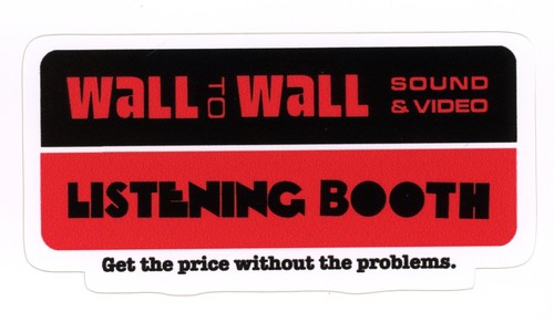 Listening Booth & Wall To Wall Store Sticker (Reproduction) | eBay