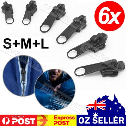 6Pcs Universal Instant Fix A Zipper Repair Replacement Zip Sewing Kit ...