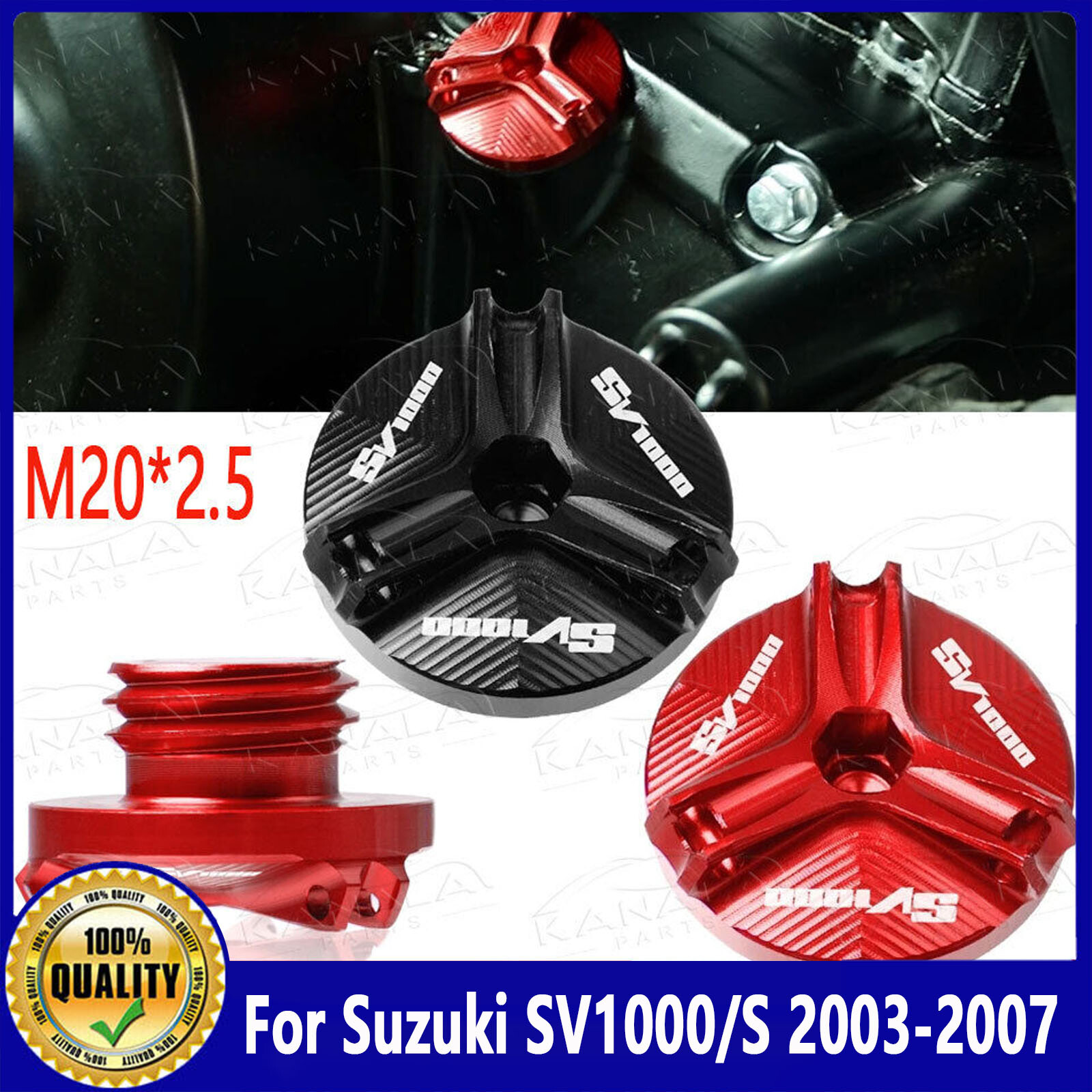 For Suzuki SV1000/S 2003-2007 CNC Oil Filler Cap Engine Plug Cover ...