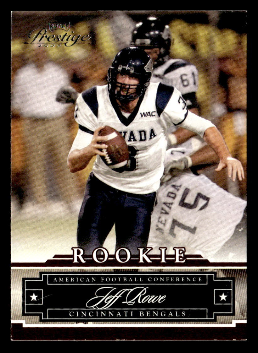 Jeff Rowe 2007 Playoff Prestige Rookie Card #246 Cincinnati Bengals ...