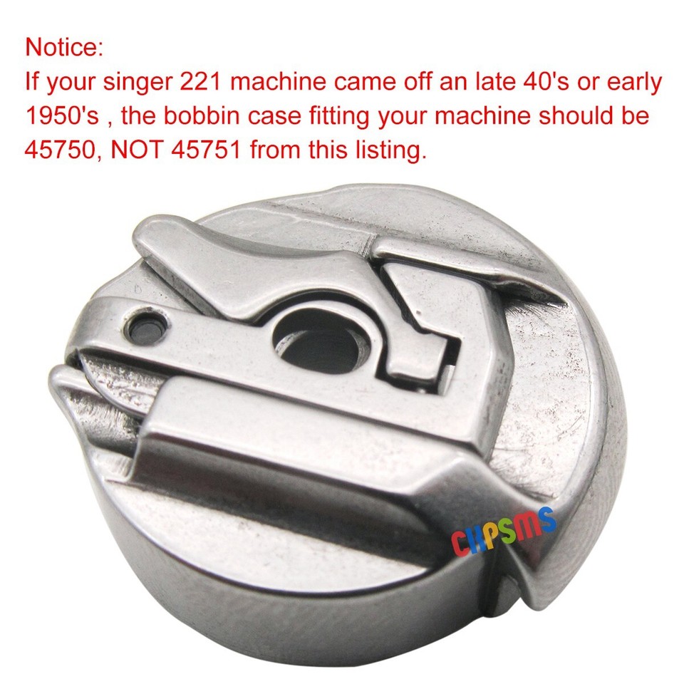 Bobbin Case #45751 (not 45750) FOR Singer FeatherWeight 221,221k, 222k ...