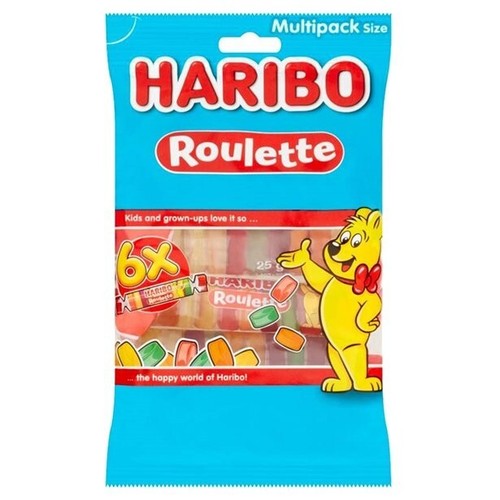 HARIBO Roulette Fruit Flavour Sweets (6x25g Roll Sweets) 150g for sale ...