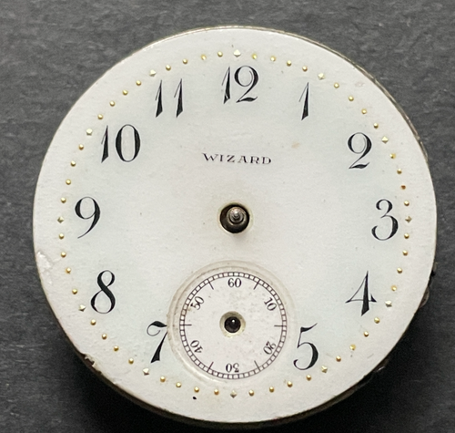 Antique Wizard Pocket Watch Movement Fancy Dial Parts/Repair 0s Swiss ...