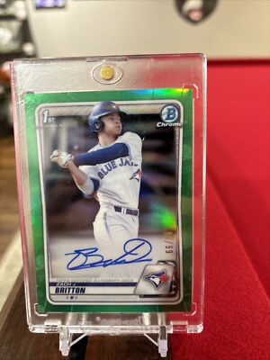 Zach Britton 2020 First Bowman Chrome Green Auto /99 | eBay