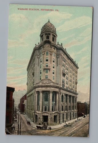Postcard Wabash Station Railroad Terminal Pittsburgh Pennsylvania *A185 ...