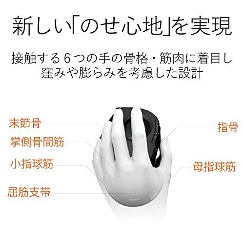 ELECOM Left-handed Wireless track ball mouse 6 button Tilt Black M ...