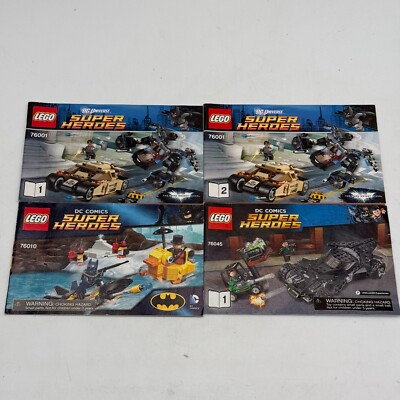Lego DC Comics Universe Super Heroes Instruction Booklet 76001 76010 ...