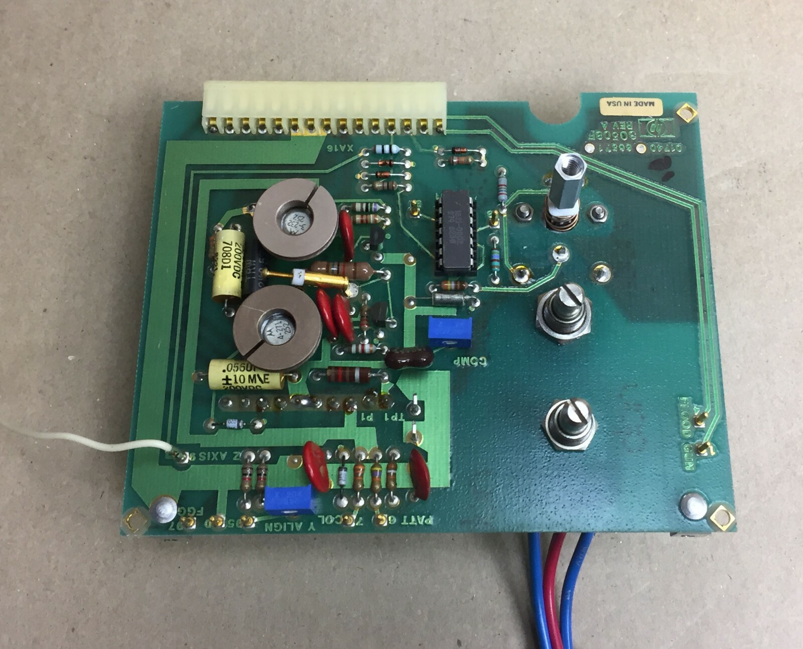 Board HP 1740A Oscilloscope Focus Intensity Beam Find Card Board 66571 ...