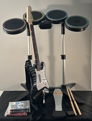 Rock Band 4 PS4 Bundle Fender Guitar Drums Kit Set Sony Playstation | eBay