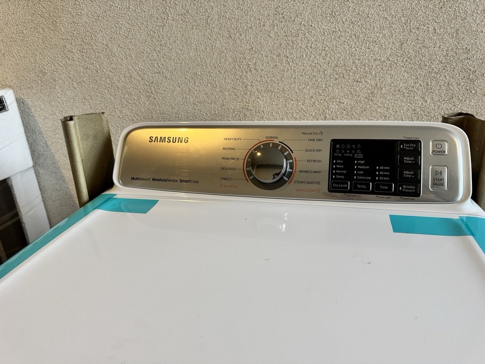 NEW Samsung DVE50M7450W 7.4 cu. ft. Electric Dryer - White | eBay