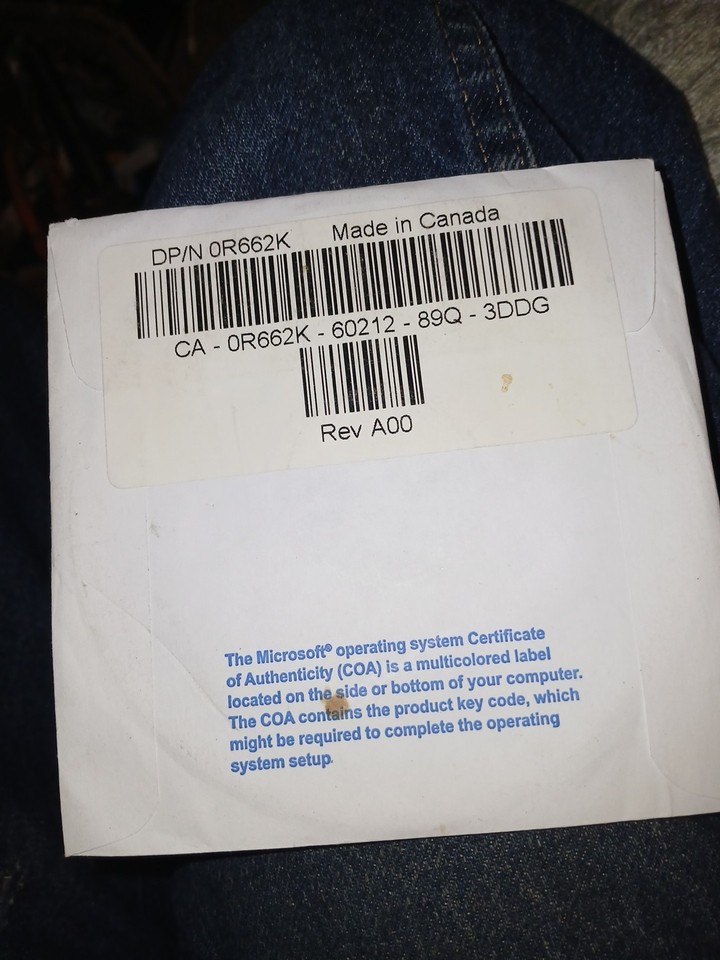 Microsoft Windows XP Professional Service Pack 3 Dell Reinstallation CD ...