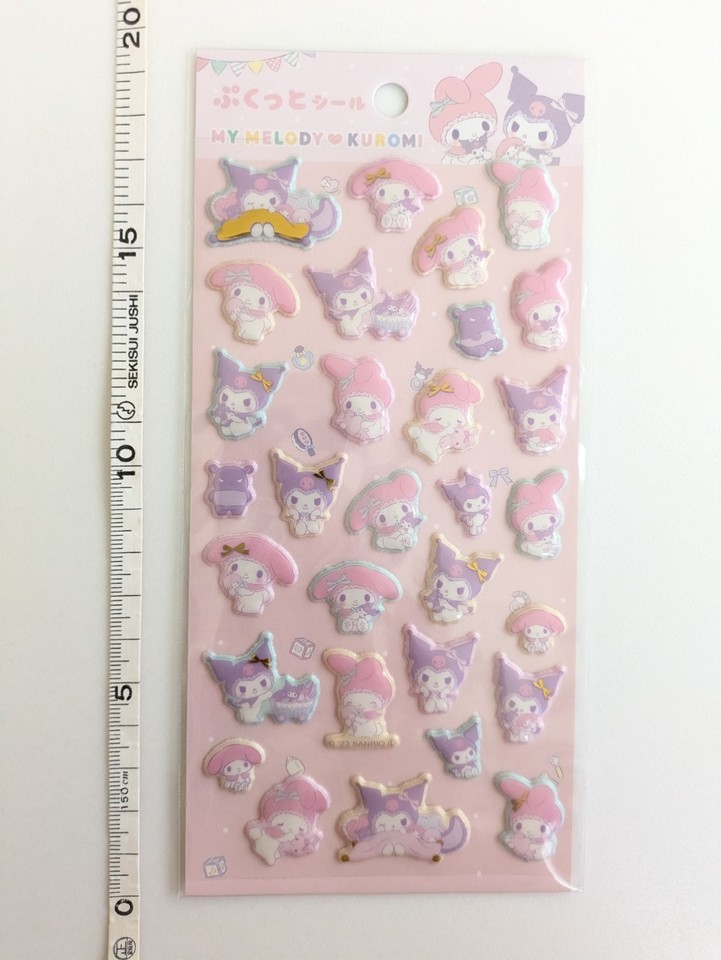 Puffy Stickers Sanrio Kuromi My Merody Japan Cute Sweet Pink | eBay