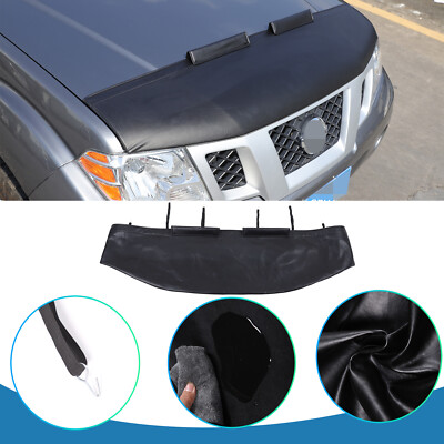 PU Leather Car Bonnet Hood Bra Wind Bug Deflectors For Nissan Frontier ...