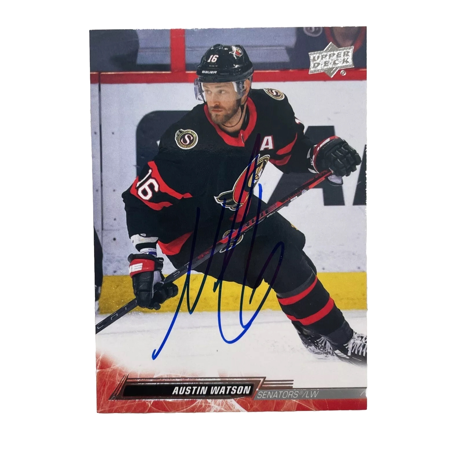 2022-23 Upper Deck Series 2 #378 Austin Watson - Ottawa Senators Signed ...