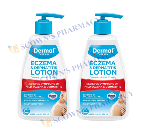 2 x Dermal Therapy Eczema & Dermatitis Lotion 250ml Reduces the Skin ...