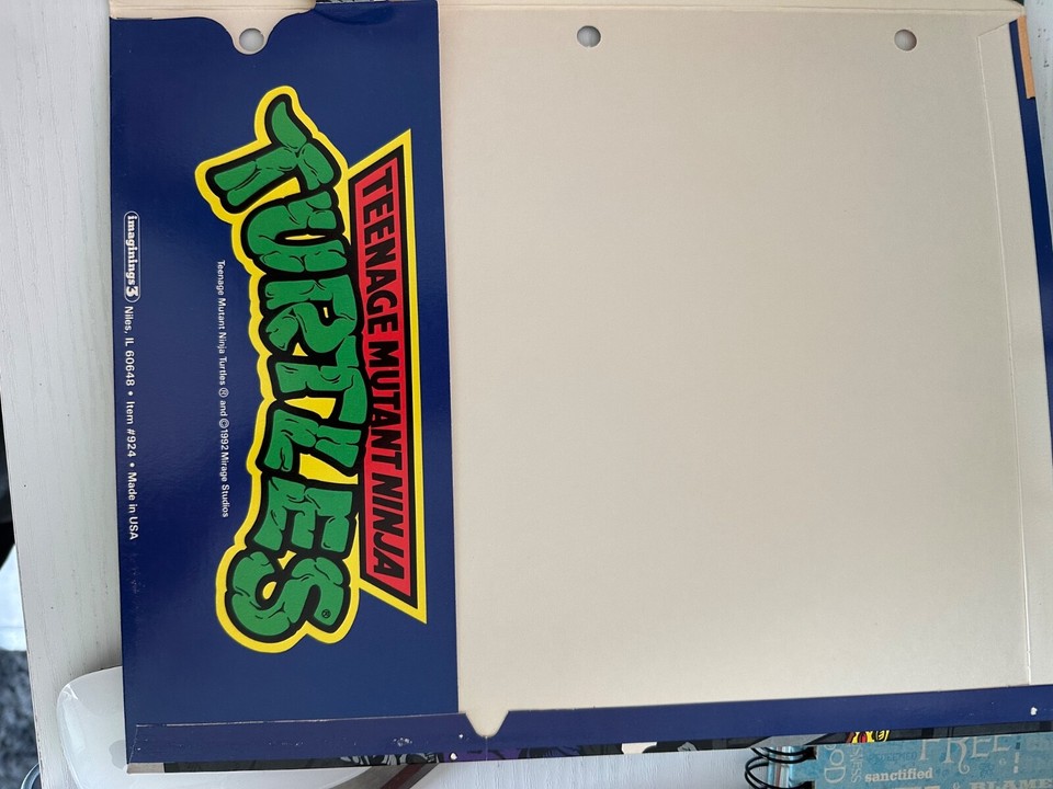 Vintage 1989 Teenage Mutant Ninja Turtles School Folder Blue Mirage ...