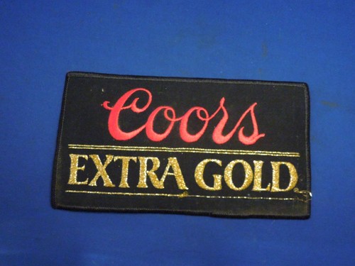 Vintage Coors Extra Gold Beer Advertising Breweriana Embroidered Iron ...