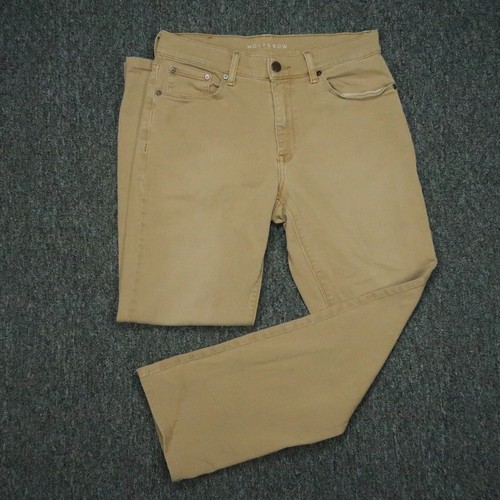 Mott & Bow Jeans Mens 30x28 Khaki Tan Mercer Straight Five Pocket ...