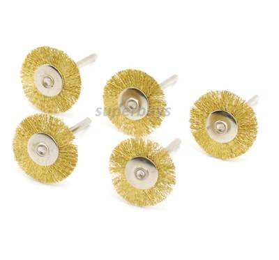 5pc Brass Wire Brush Wheel Buffing For Polishing Grinding Die Grinder ...