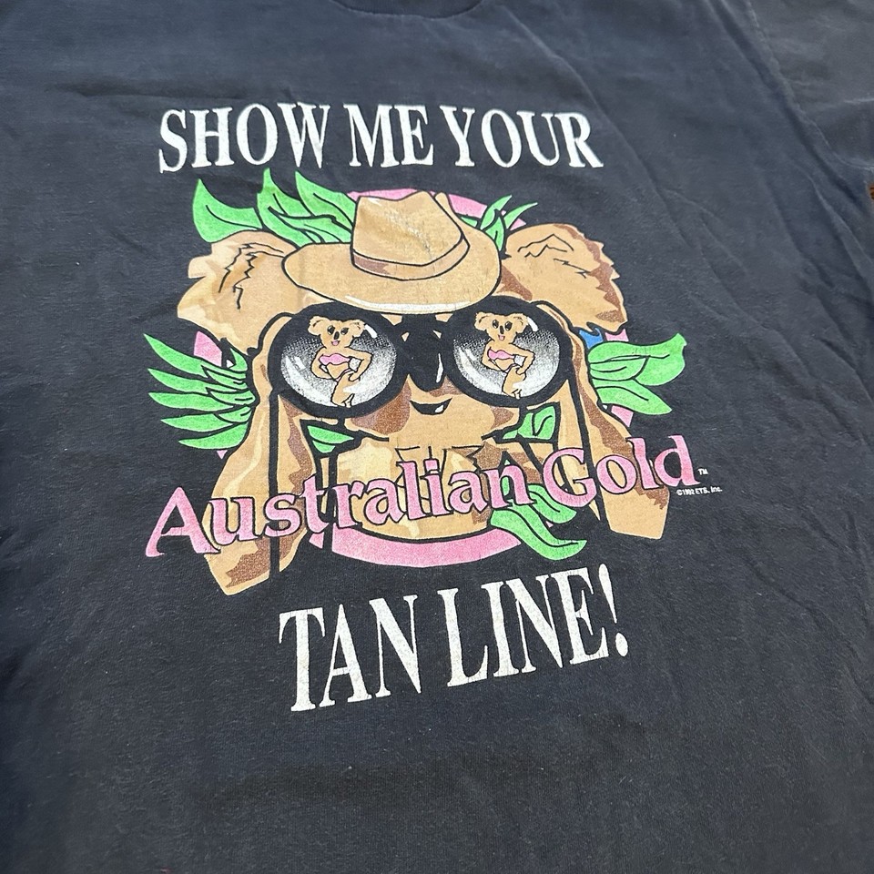 Vintage Australian Gold Shirt Mens Medium Show Me Your Tan Line ...