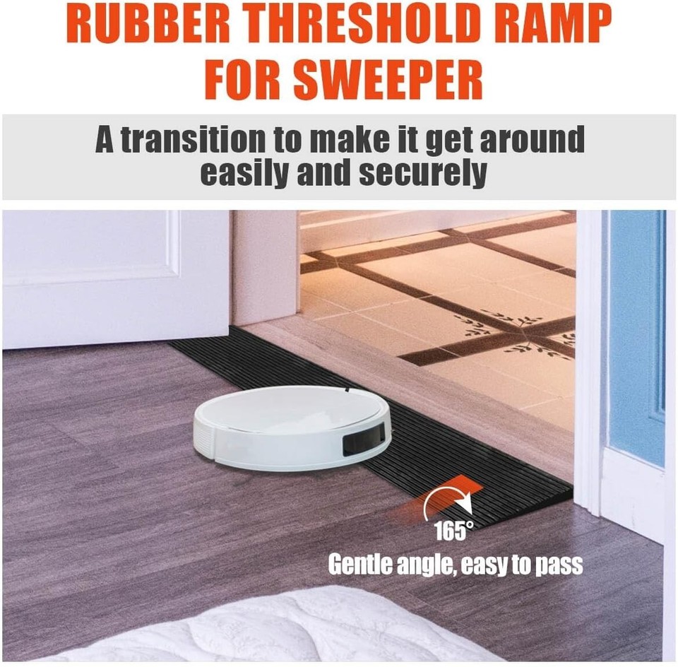 Threshold Ramps for Doorways, 0.6" Rise Rubber Door Threshold Ramp Self ...