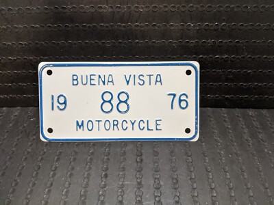 1976 BUENA VISTA VIRGINIA MOTORCYCLE LICENSE PLATE .. (88) | eBay