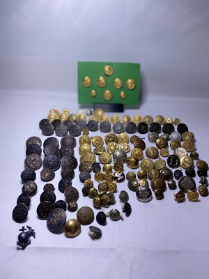 Vintage buttons LOT WW1 Military Buttons, Civil War FD Buttons, Police ...