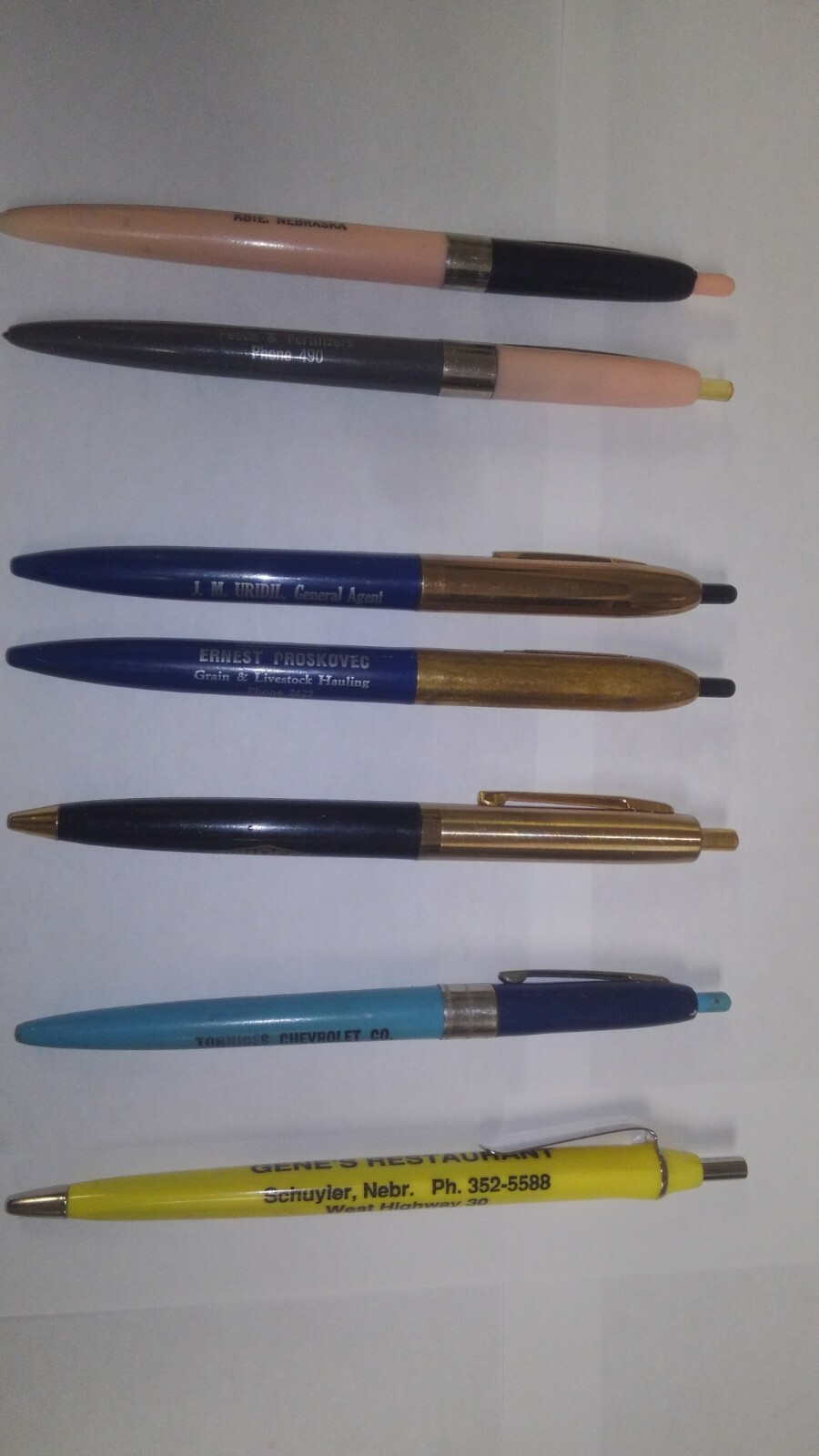 Misc lot of 7 Vintage NationalPress, Retractic, unipeco, USA made ...