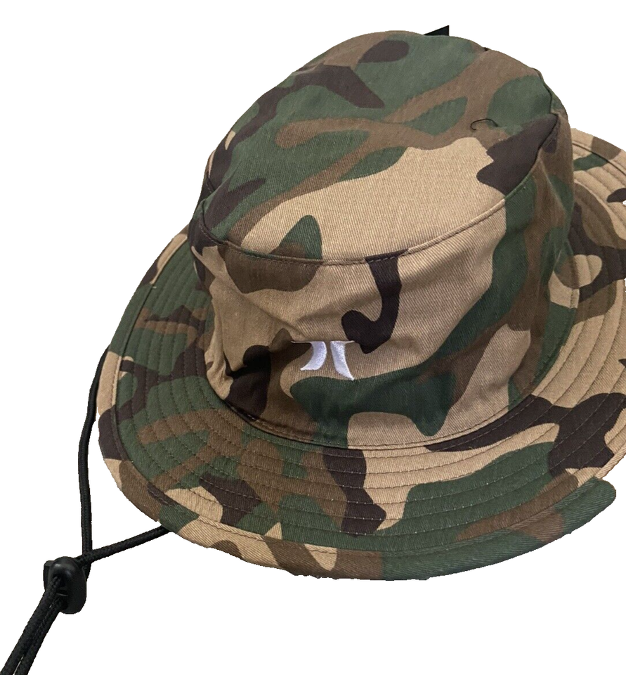 Hurley High Trail Boonie Hat Full Brim, Toggle Strap, CAMO Sz M L 100% ...