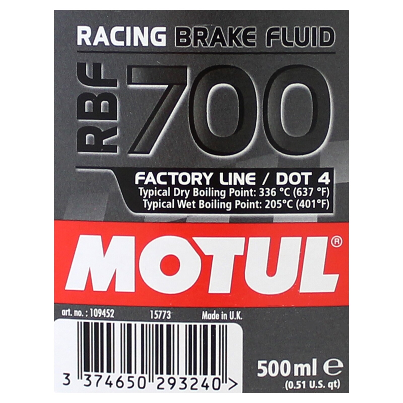 Motul RBF 700 Factory Line Synthetic DOT 4 Racing Brake Clutch Fluid ...