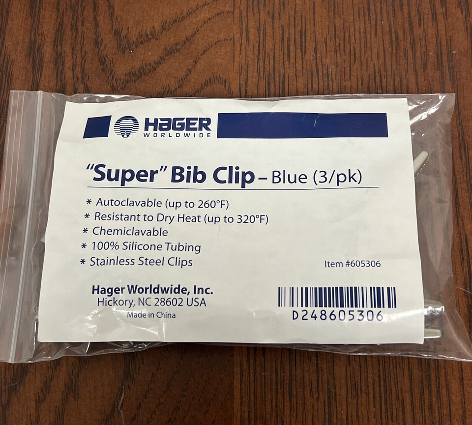 Hager Worldwide Super Bib Clips - 3 Bib Clips Per Bag BLUE 605306 | eBay