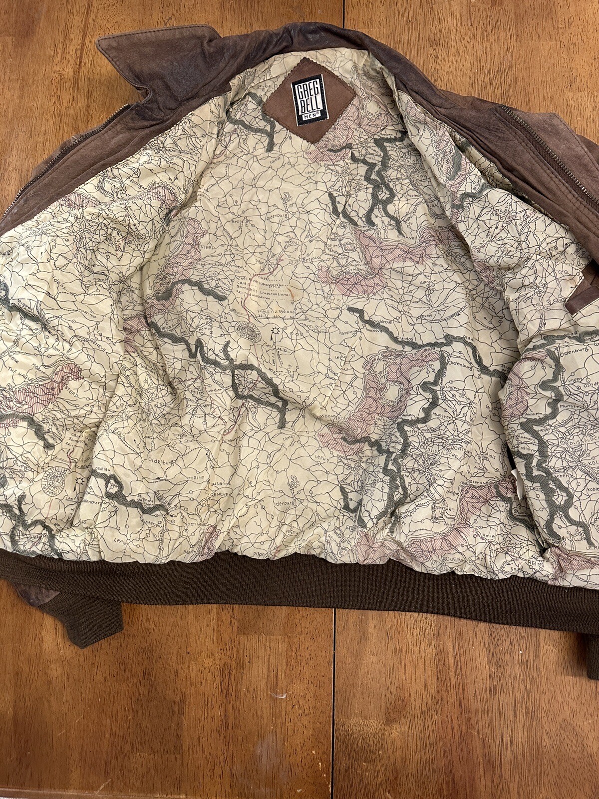 Vintage Greg Bell Suede Leather Jacket Large Bomber F… - Gem