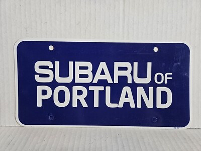 Subaru Of Portland Paper Booster License Plate Oregon | eBay