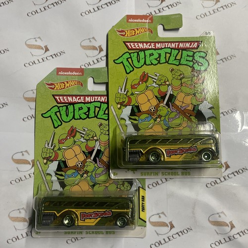 Hot Wheels Teenage Mutant Ninja Turtles Surfin’ School Bus Party Van ...