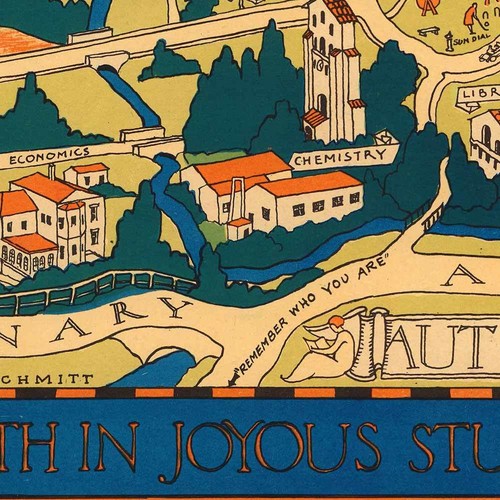 Mills College Campus Guide Map Oakland California by Paul A. Schmitt ...