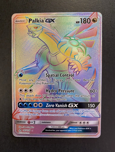 Palkia GX Sun & Moon: Ultra Prism 165/156 Rainbow Secret Rare Pokemon ...