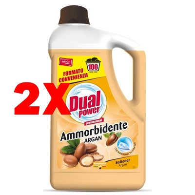 2 X Dual Power Ammorbidente Argan 5000 Ml. 100 Lavaggi Formato ...